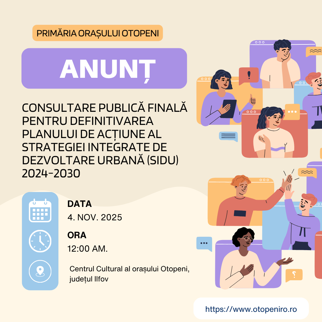 Site-ul oficial al Primariei Otopeni - Primaria orasului Otopeni Online