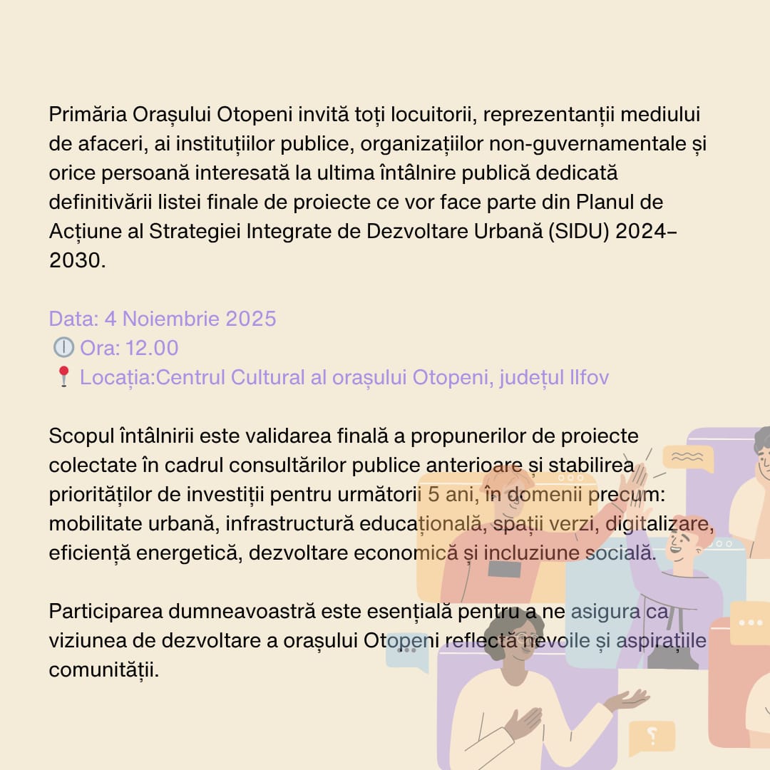 Site-ul oficial al Primariei Otopeni - Primaria orasului Otopeni Online
